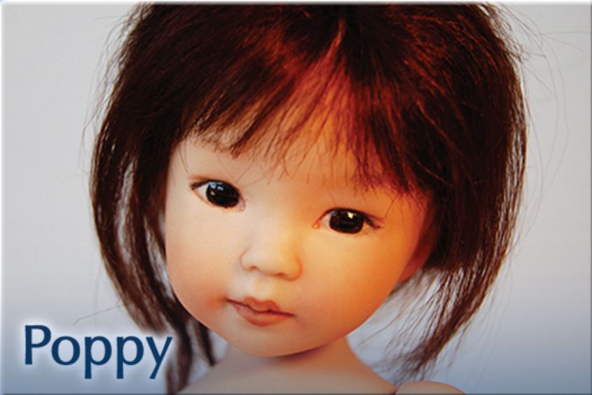 Poppy - 8" - Porcelain Doll Kit - from Dianna Effner mold of Piper ...